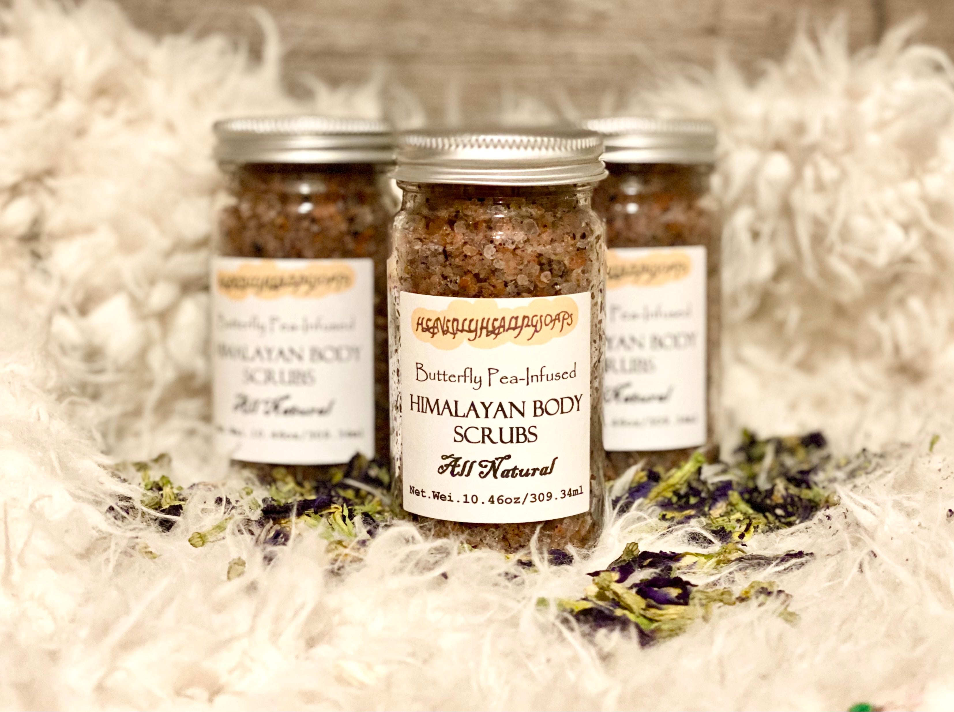 Butterfly Pea-Infused Himalayan Body Scrubs – HEAVENLYHEALINGSOAPS